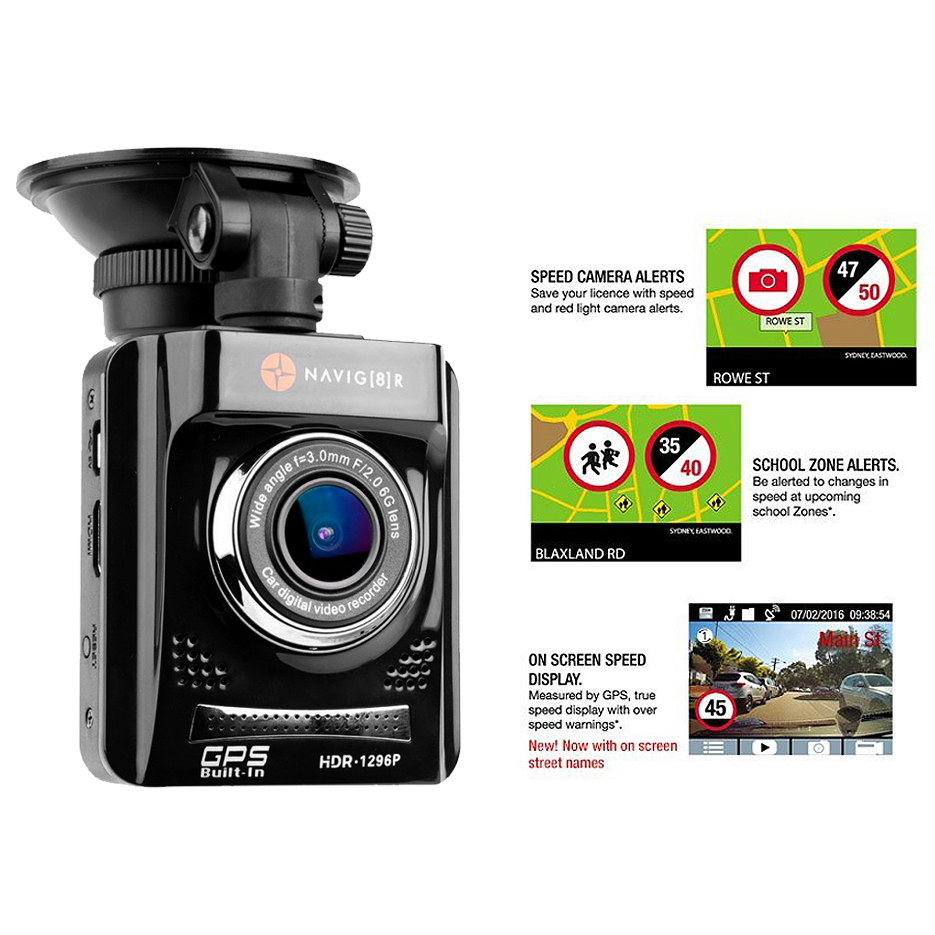 Laser Navig8r Pro X 1296P Super HDR Car Crash Camera Recorder